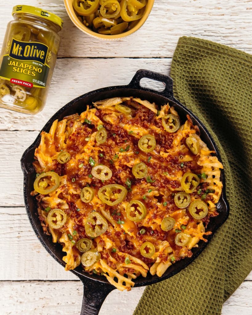 Loaded Waffle Fries | Recipe by Mt. Olive Pickles